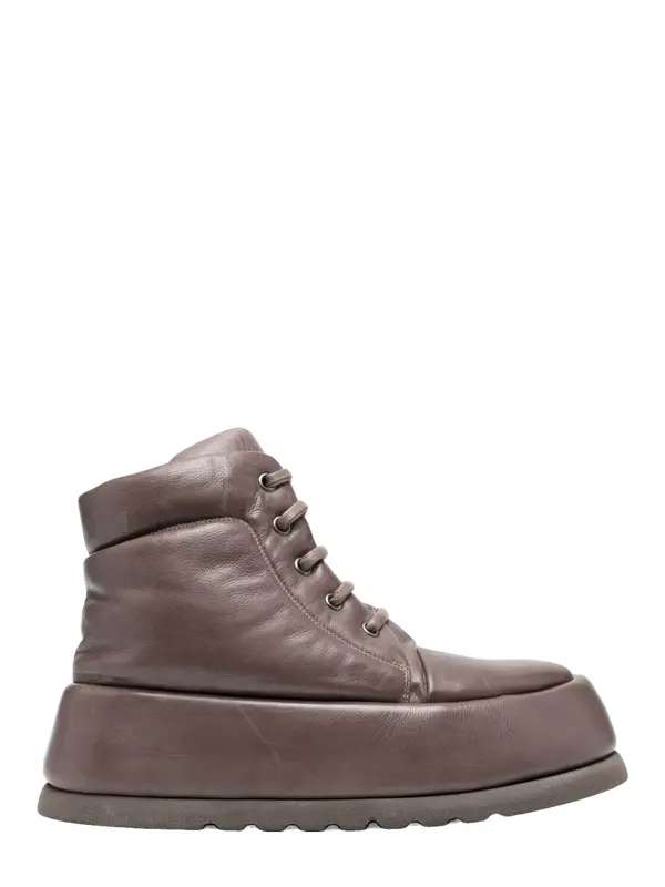 Marsèll 80mm Bombo Leather Platform Boots - Brown