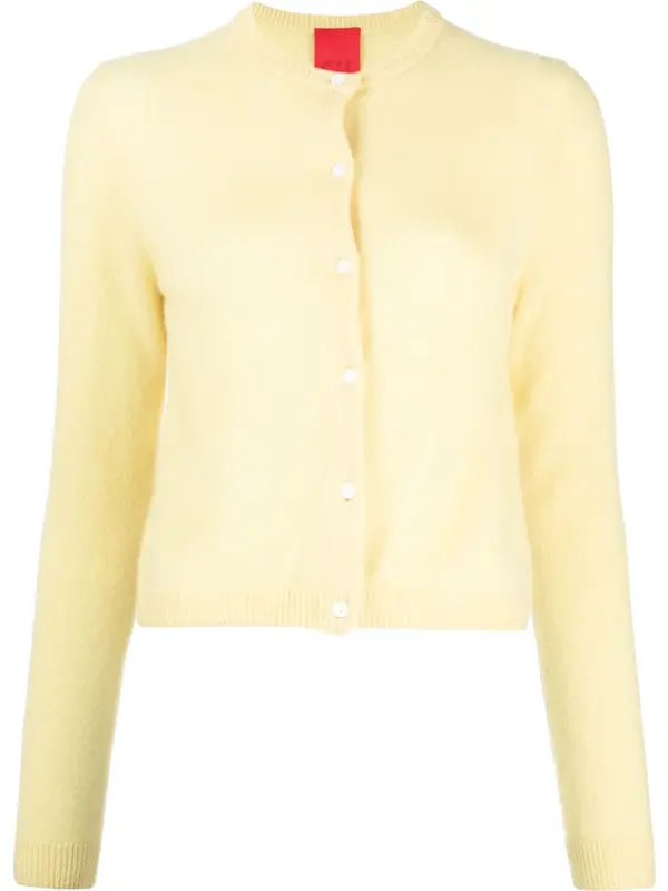 Cashmere In Love Faye Fine-knit Cardigan - Yellow