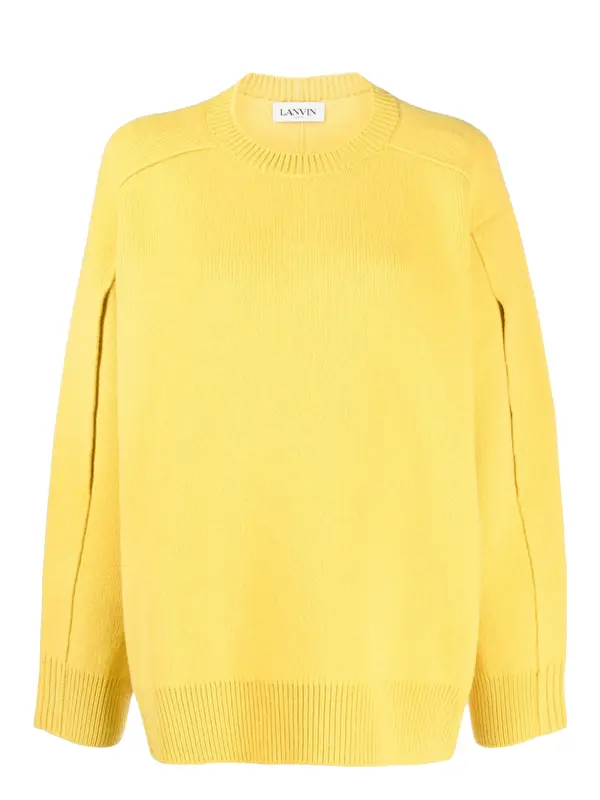 LANVIN Cape-back Knitted Jumper - Yellow