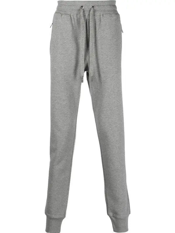 Dolce & Gabbana Drawstring Cotton Track Pants - Grey