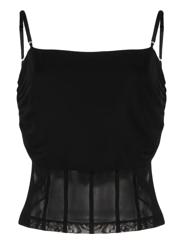 Blumarine Semi-sheer Top - Black