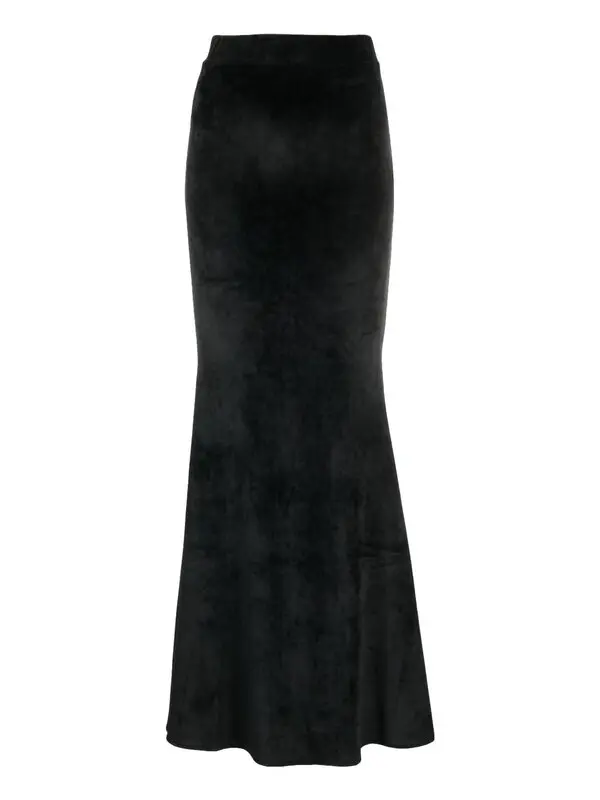 Gcds Velvet Maxi Skirt - Black