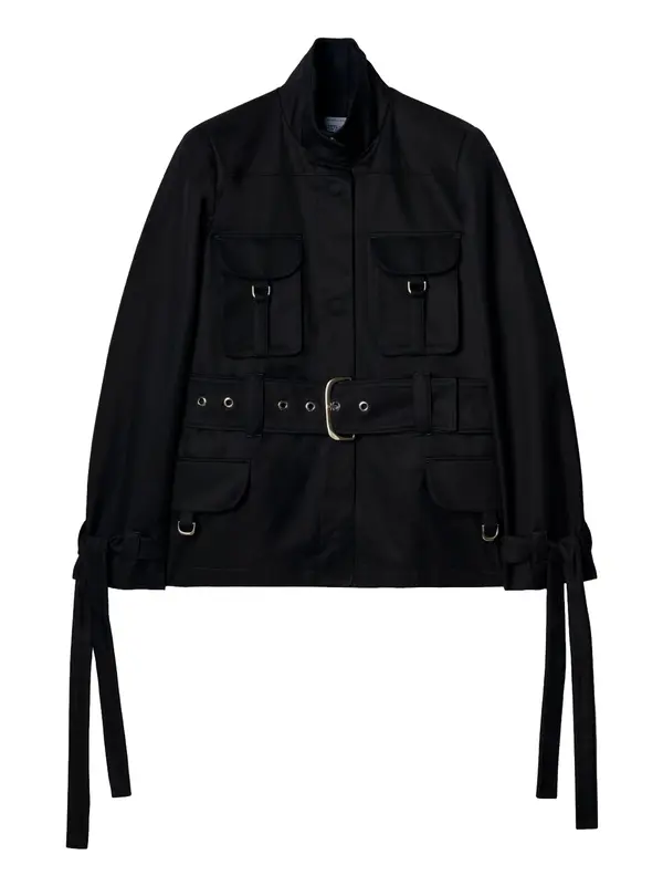 Off-White Belted-waist Jacket - Black