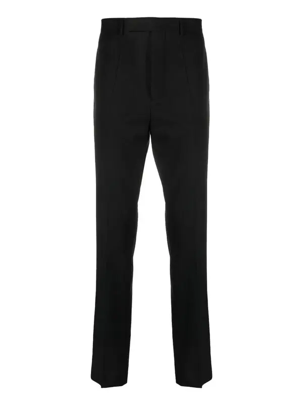 Rick Owens Off-centre Tapered-leg Trousers - Black