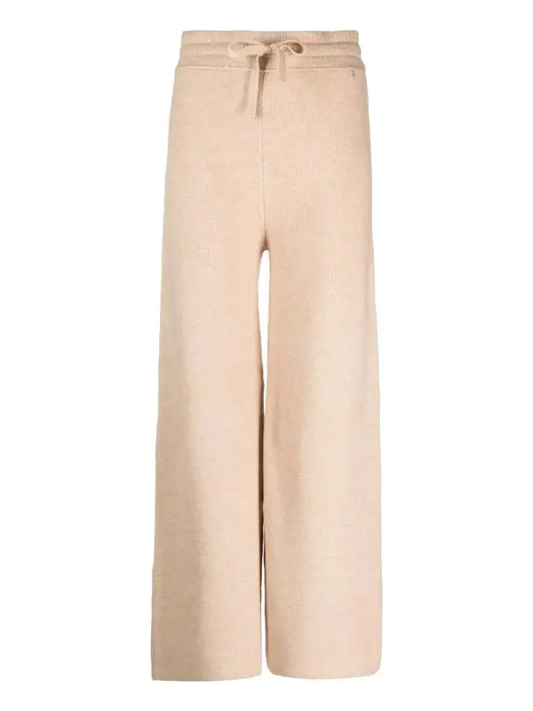 Patrizia Pepe High-waisted Knit Trousers - Neutrals