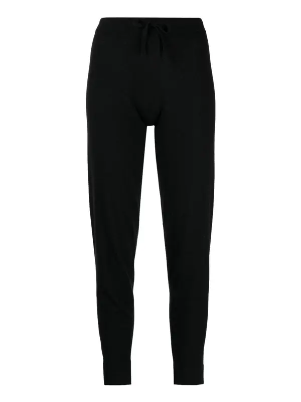 Cashmere In Love Jana Fine-knit Track Pants - Black