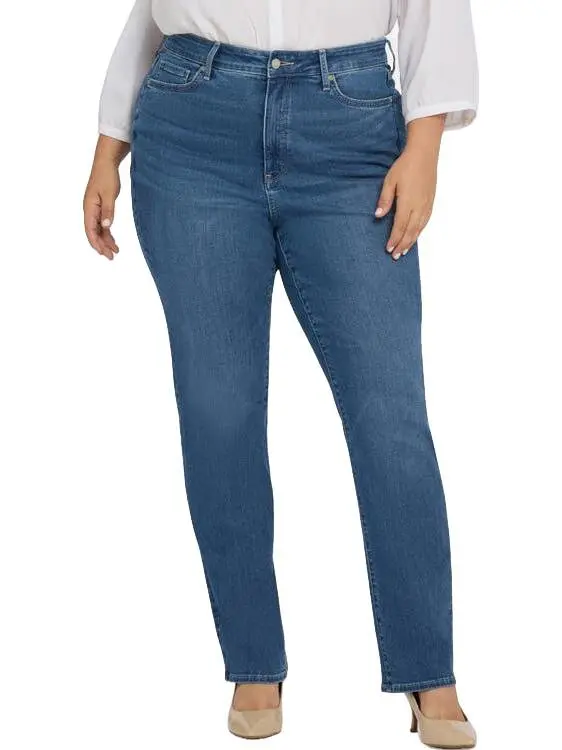 NYDJ Marilyn High Waist Straight Leg Jeans - Lake Notre-dame