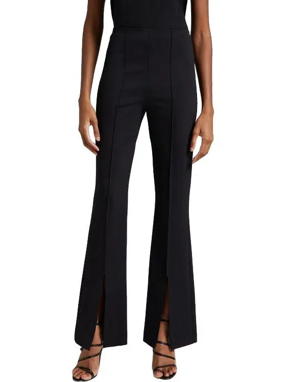 Alice + Olivia Emiko Split Cuff Flare Pants - Black