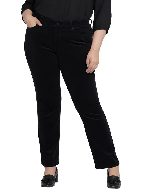 NYDJ Marilyn Straight Leg Jeans - Black