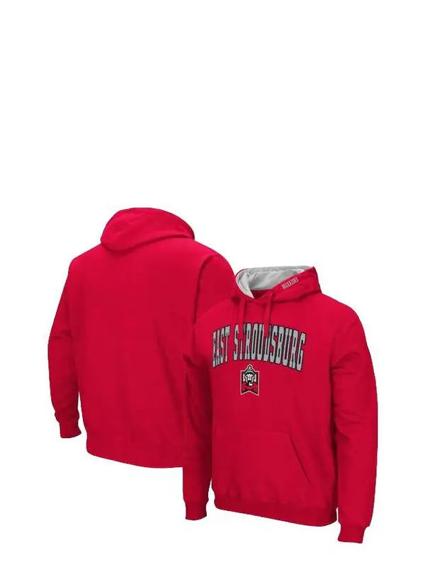 COLOSSEUM East Stroudsburg Warriors Arch & Logo 3.0 Pullover Hoodie - Red