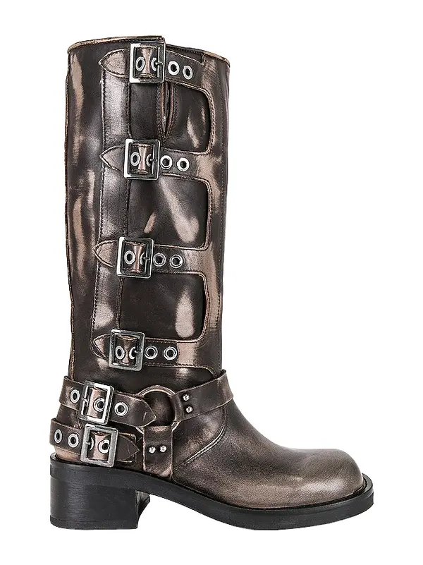 Steve Madden Rocky Boots - Black Distressed