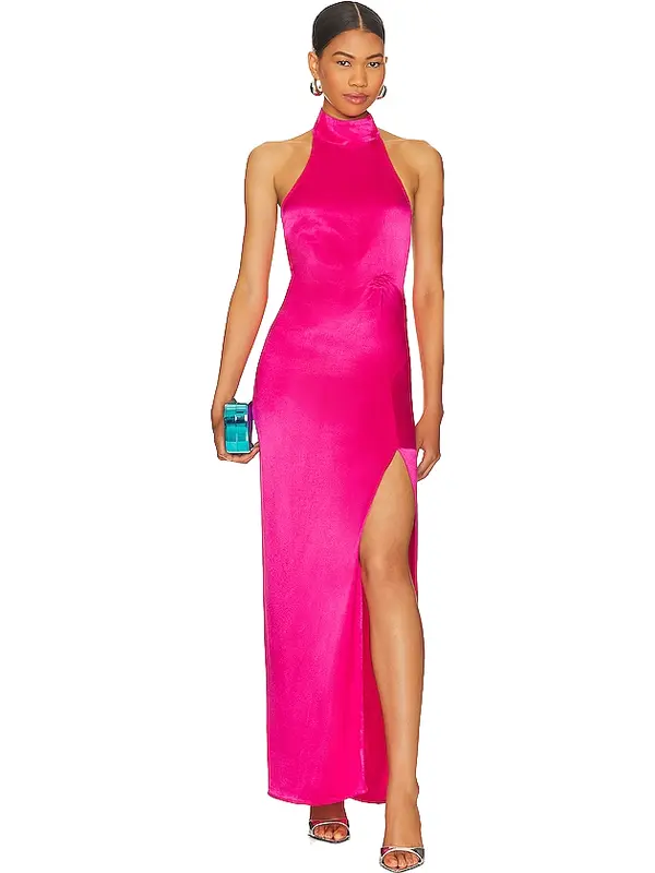 SNDYS Halter Maxi - Hot Pink