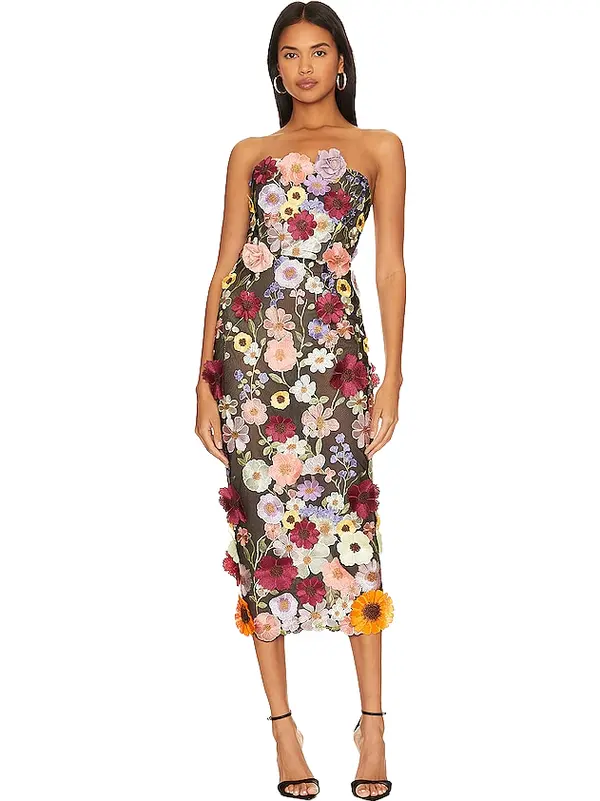 BRONX AND BRONCO Bouquet Dress - Black Multi