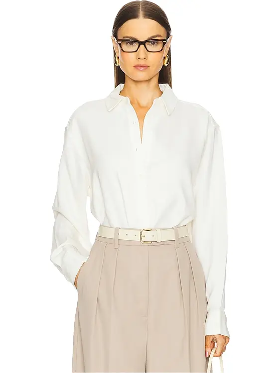 ANINE BING Braxton Shirt - Ivory