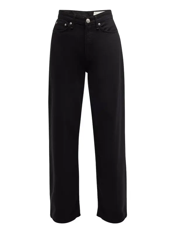 Rag & Bone Featherweight Logan Wide-leg Jeans - Black