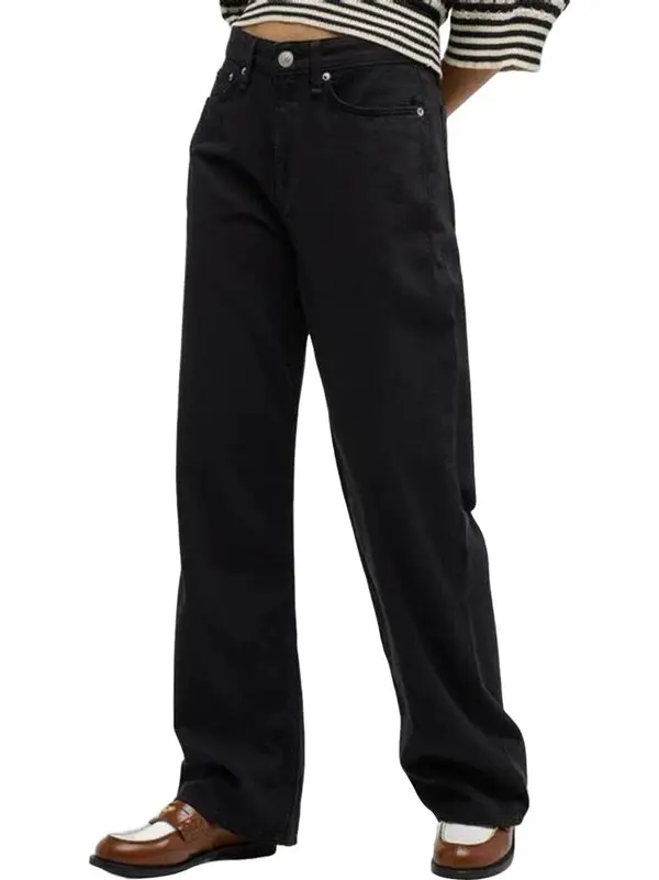Rag & Bone Featherweight Logan Wide-leg Jeans - Black