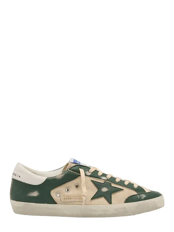 Golden Goose Super-star Low-top Sneakers - White/green/milky