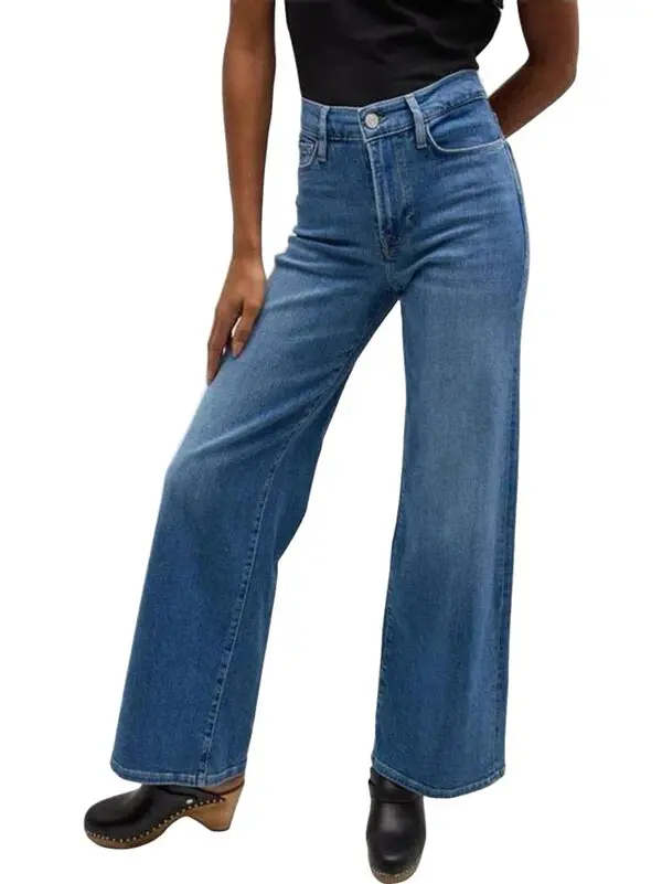 FRAME Le Slim Palazzo Jeans - Blue