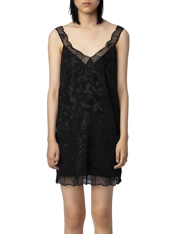 Zadig&Voltaire Renelle Silk Jacquard Mini Dress - Noir