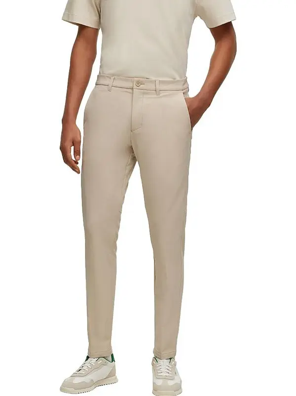 BOSS Commuter Slim Fit Trousers - Medium Beige