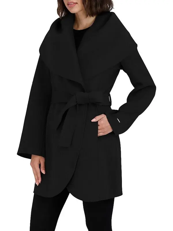 Tahari Marilyn Belted Coat - Black