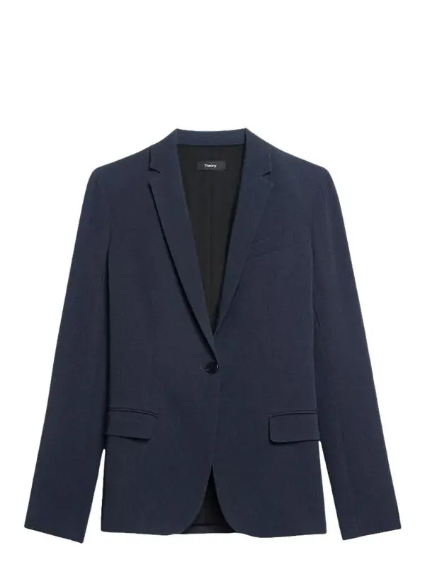 Theory Admiral Crepe Staple Blazer - Nocturnal Navy