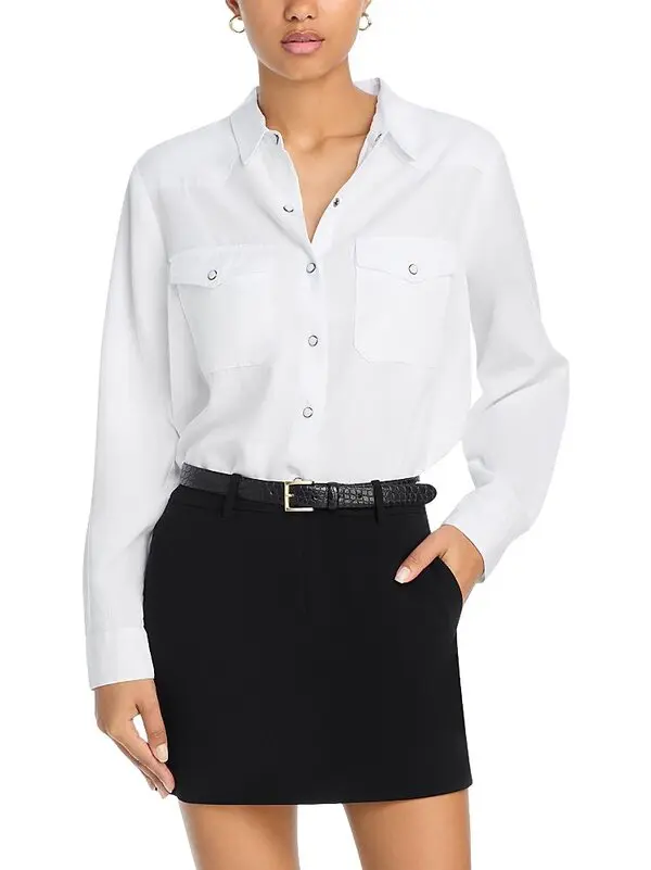 Aqua Western Denim Shirt Exclusive - White