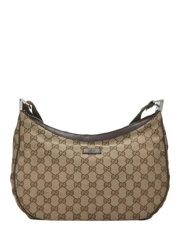 Gucci Original Gg Canvas Web Round Bag - Brown