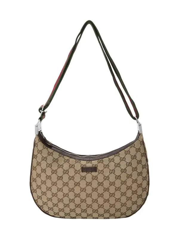 Gucci Original Gg Canvas Web Round Bag - Brown