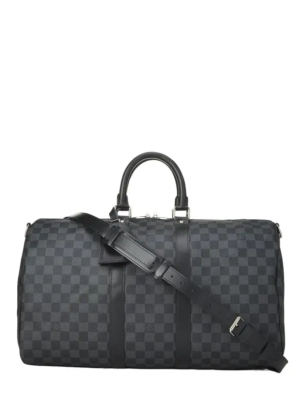 LOUIS VUITTON Damier Graphite Keepall Bandouliere 45 - Black