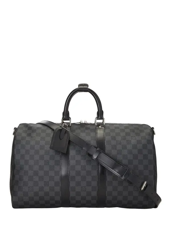 LOUIS VUITTON Damier Graphite Keepall Bandouliere 45 - Grey