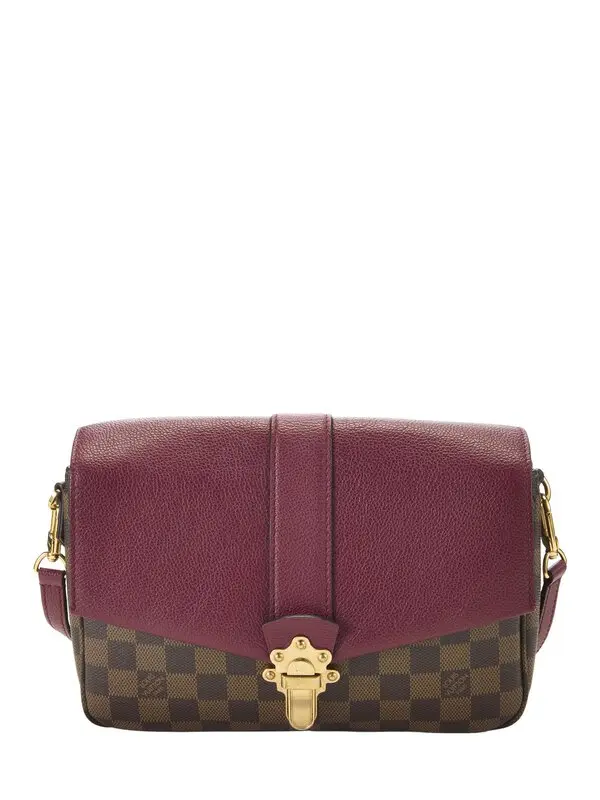 LOUIS VUITTON Damier Ebene Clapton Crossbody - Purple