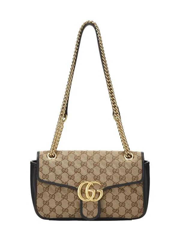 Gucci Original Gg Canvas Marmont Shoulder Bag - Black