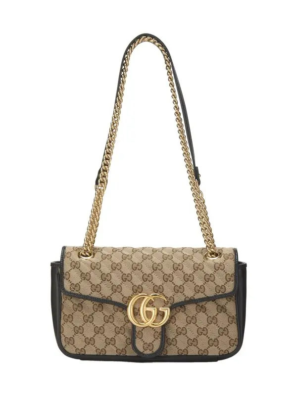 Gucci Original Gg Canvas Marmont Shoulder Bag - Black