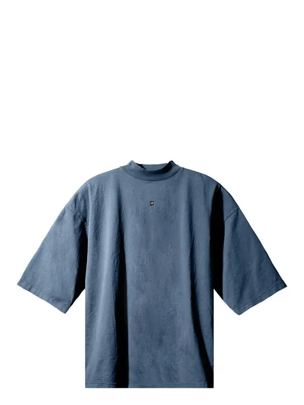 Yeezy Engineered Balenciaga Logo 3/4 Sleeve Tee 'dark - Blue