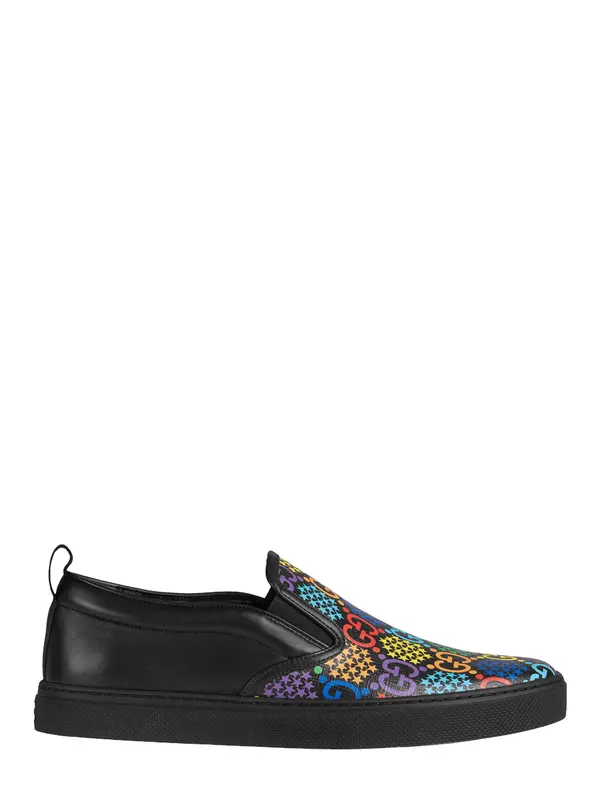 Gucci Gg Supreme Psychedelic Slip-on - Black