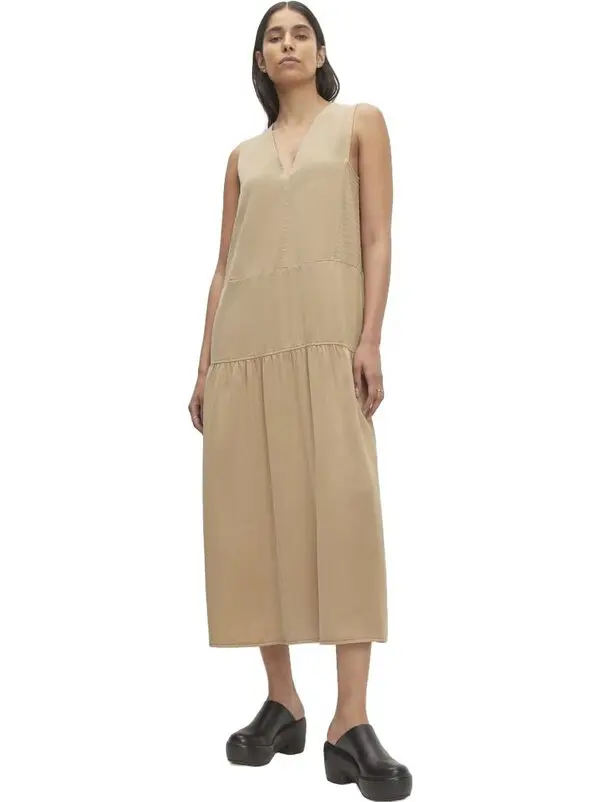 Everlane Tencel™ V-neck Dress - Cornstalk