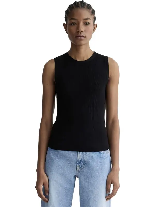 Everlane Ultrasoft Merino Tank Top - Black