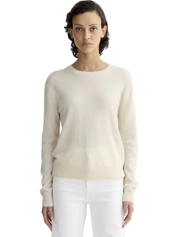 Everlane Classic Crew Neck Cashmere Sweater - Bone