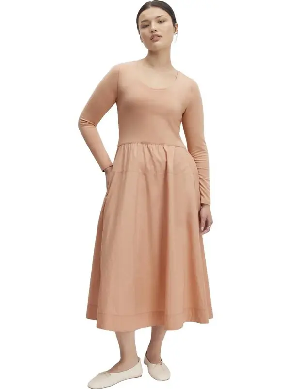 Everlane Long-sleeve Riviera Dress - Blush Pink