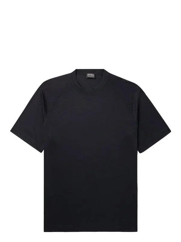 Zegna High Performance™ Wool-jersey T-shirt - Blue