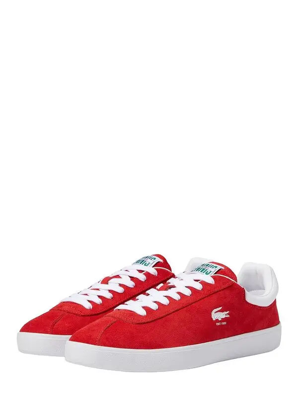 Lacoste Baseshot Suede Low Top Sneakers - Red