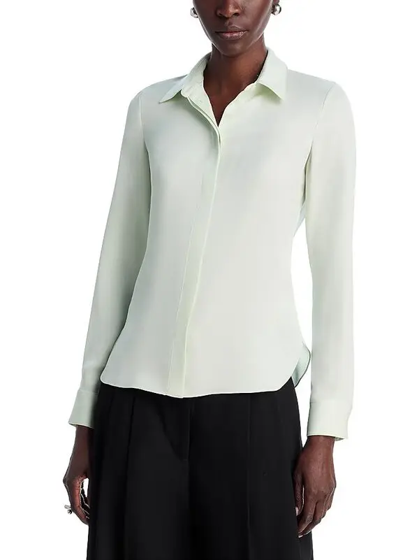 Theory Classic Fitted Shirt - Light Sea Glass