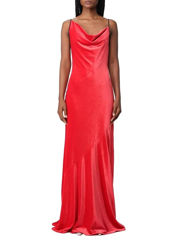 Philosophy Di Lorenzo Serafini Velvet Maxi Dress - Red