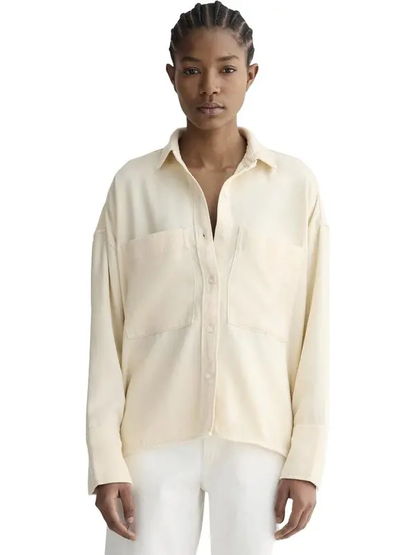 Everlane Boxy Overshirt - Parchment