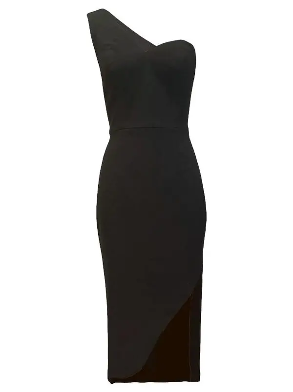 Dress The Population Magnolia Asymmetric Dress - Black