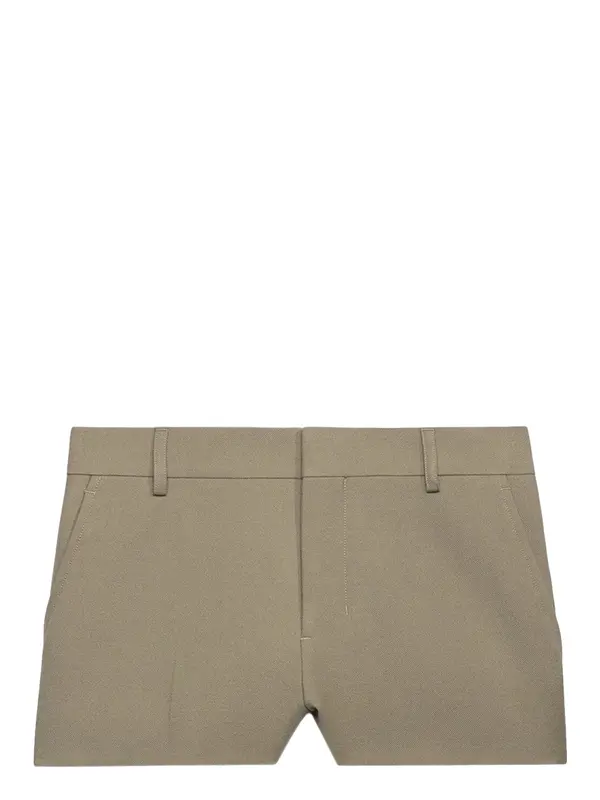 Ami Tailored-cut Wool Shorts - Neutrals