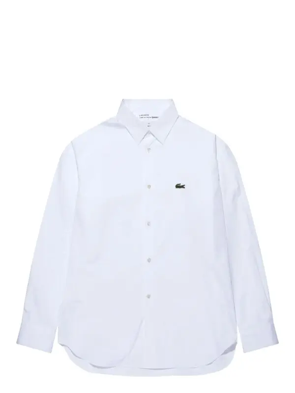 Comme Des Garçons X Lacoste Logo-patch Cotton Shirt - White