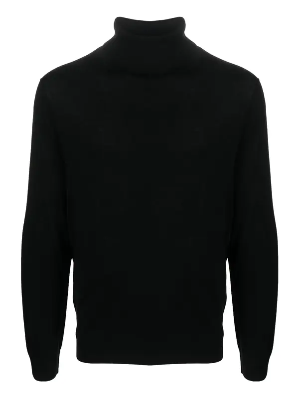 ALLUDE Roll-neck Merino Jumper - Black