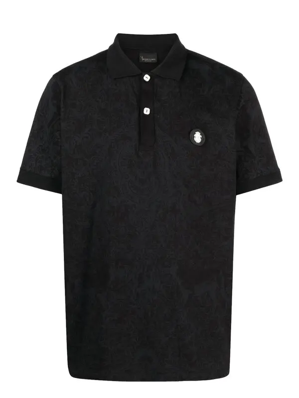 BILLIONAIRE Piquet Polo Shirt - Black